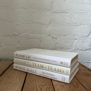 White Decorative Books, White Book Stack, White Home Decor Styling ...