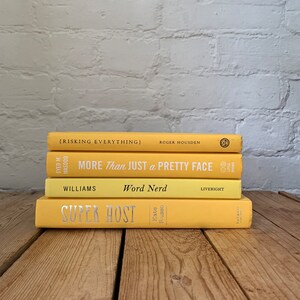 Yellow Staging Books, Yellow Home Decor, Yellow Interior Design, Shelf ...