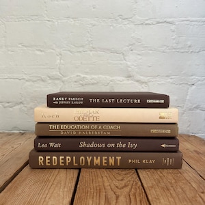 Brown Beige Black Book Stack, Bundle of Brown Themed Books, Brown Home ...