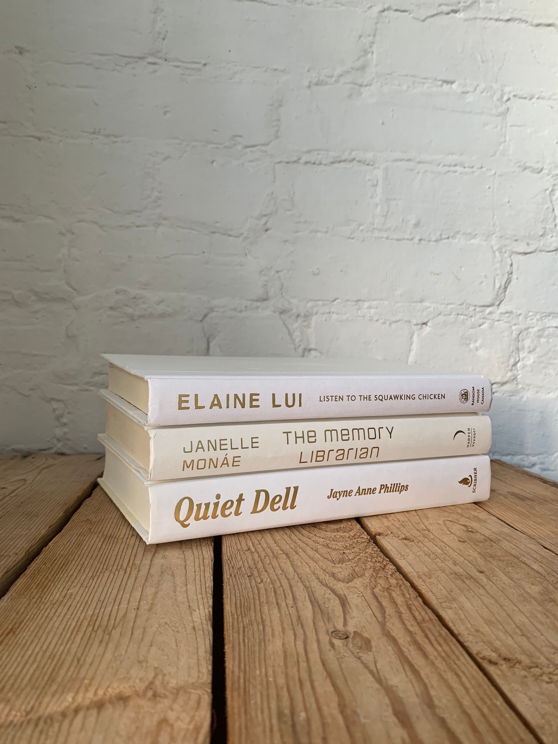 White Stacked Books, White Home Decor, White Prop Books, White Coffee ...