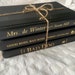 Black Book Stack, Black Stacked Books, Black Book Decor, Black Coffee ...