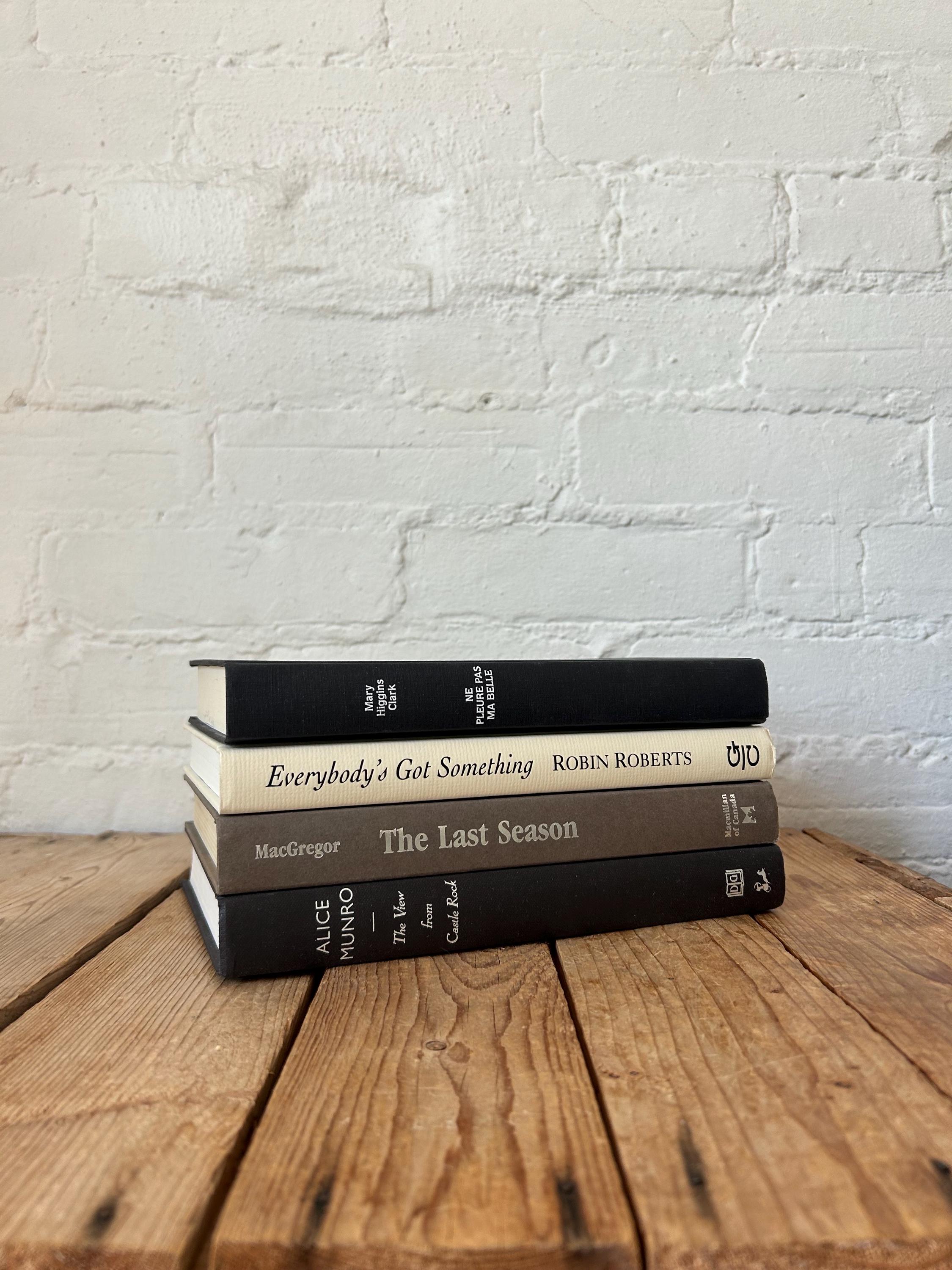 Decorative Book Stack: Black, Ivory & Gray Home Decor Books - Etsy
