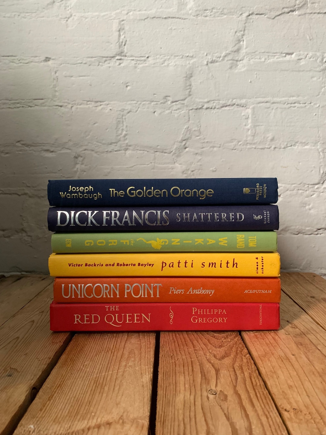 Rainbow Book Stack, Rainbow Decor, Bookshelf Styling Decor Books, Home ...