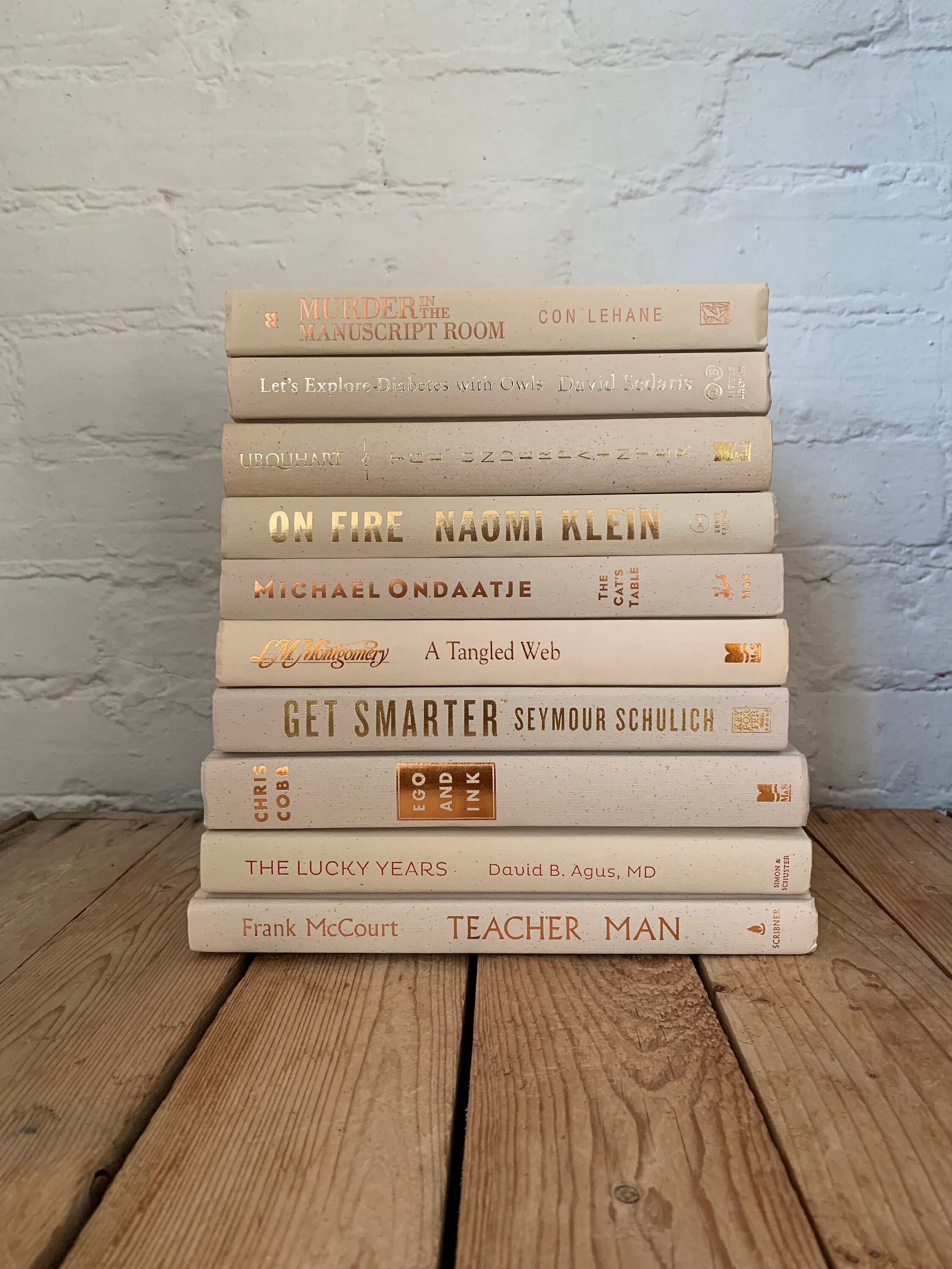 Beige Decorating Books, Books for Interior Design, Bookshelf Decor ...