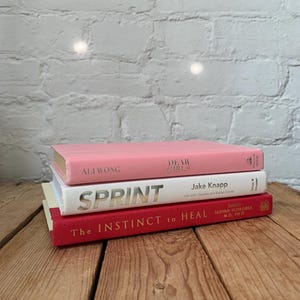Stack of Pink Books, Pink Home Accent Books for Shelf Staging, Girls ...