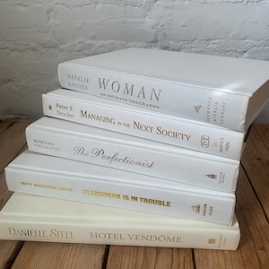 White Decorative Book Bundle, White Home Decor, White Styling Books ...