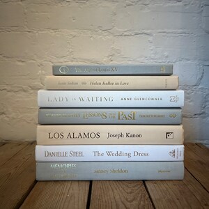 Soft Neutral Decor Books, Neutral Staging Books in Soft Blueish Gray ...