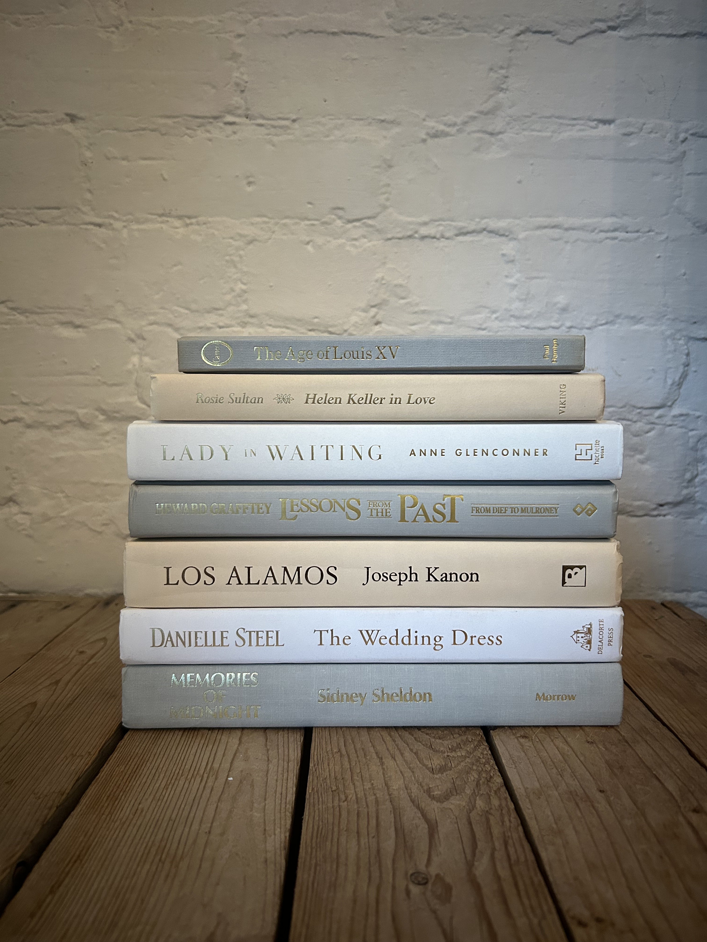 Soft Neutral Decor Books, Neutral Staging Books in Soft Blueish Gray ...