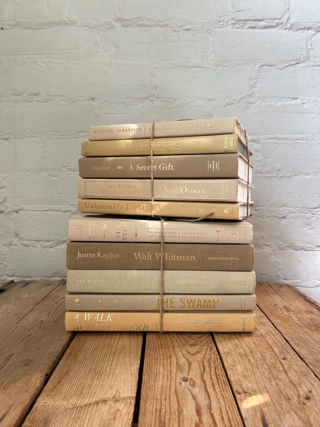 Cream and Tan Styling Books, Neutral Vintage Books for Interior Design ...