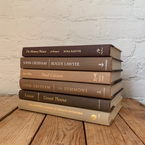 Mixed Brown Staging Books, Beautiful Brown Book Bundles for Bookshelf ...