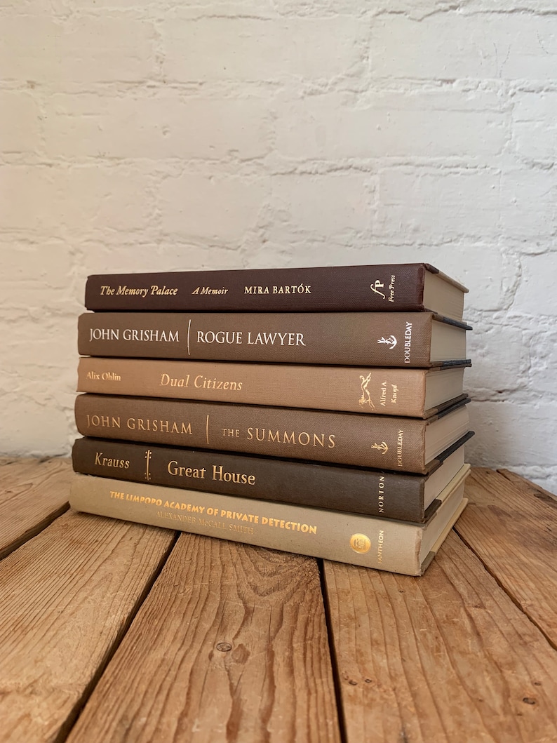 Mixed Brown Staging Books, Beautiful Brown Book Bundles for Bookshelf ...