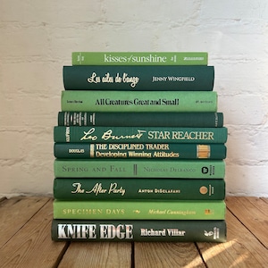 Green Staging Books, Decorative Books for Fall Home Styling,christmas ...