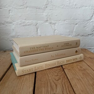 Beige Book Stack, Staging Books, Aesthetic Books, Bookshelf Decor ...