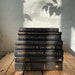 Black Book Stack, Black Stacked Books, Black Book Decor, Black Coffee ...