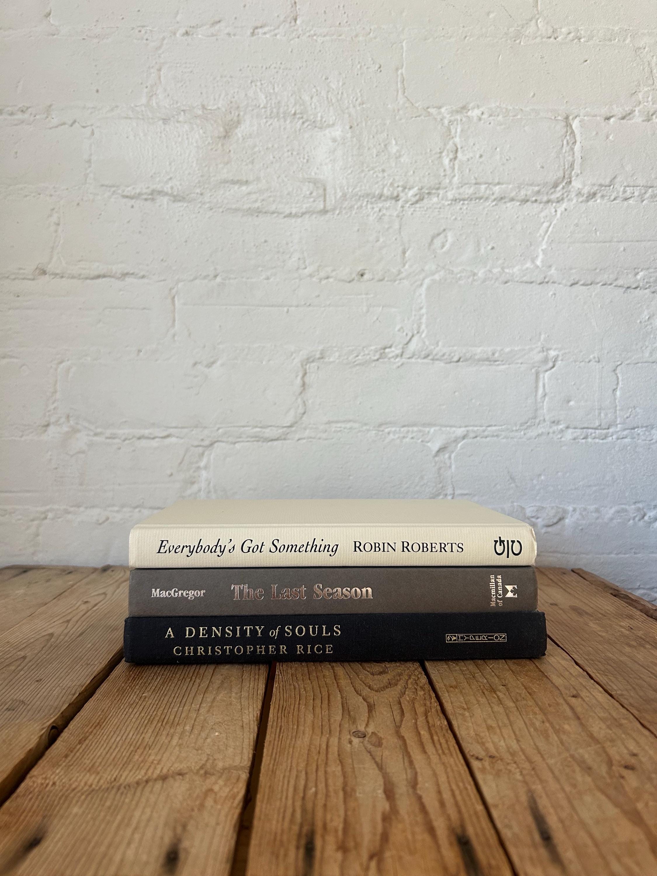Decorative Book Stack: Black, Ivory & Gray Home Decor Books - Etsy