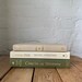 Ivory Cream and Green Book Stack, Curated Styling Book Set for ...