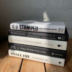 Black and White Book Stack, White and Black Home Decor Books, Shelf ...