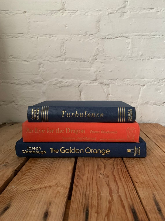 Blue And Orange Book Stack