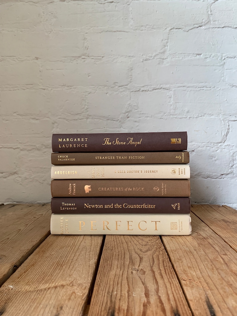 Cream and Tan Books, Neutral Book Set, Themed Book Bundles, Colourful ...