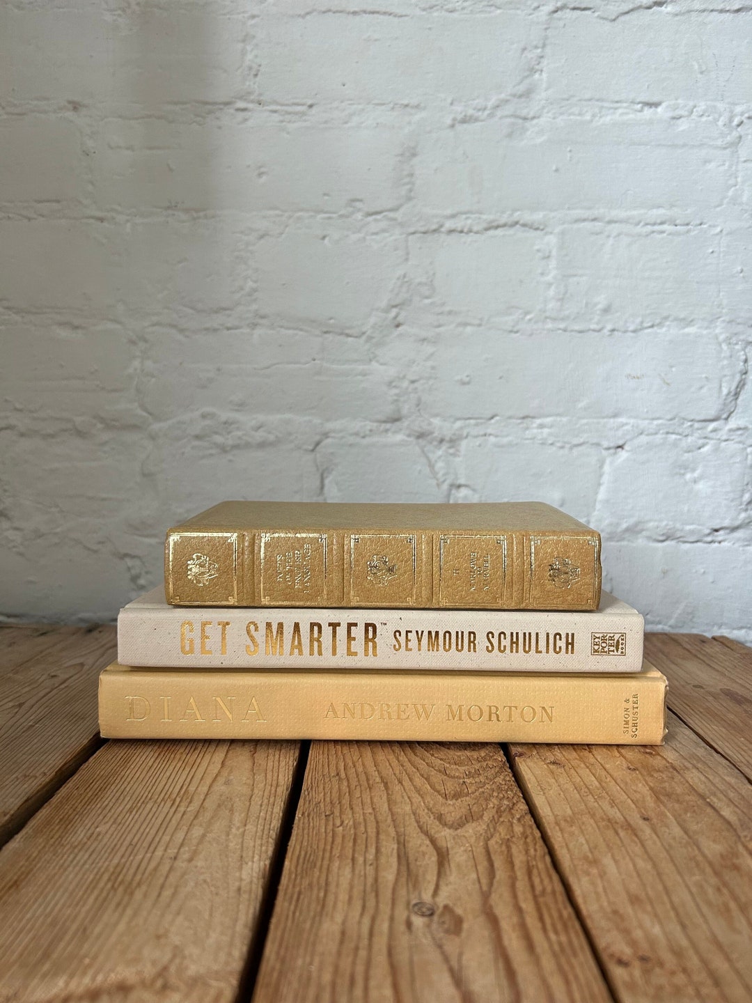 Gold Staging Books, Gold Prop Book Decor, Luxury Staging Books Stack ...