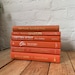 Orange Book Stack Orange Book Decor Decorative Display - Etsy