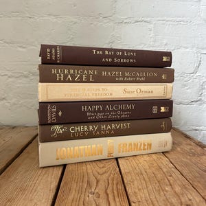 Brown Beige Black Book Stack, Bundle of Brown Themed Books, Brown Home ...