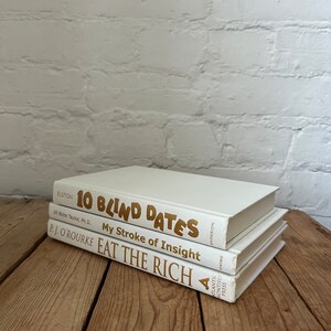White Decorative Books, White Book Stack, White Home Decor Styling ...