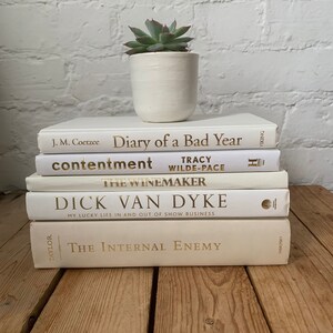 White Book Stack White Shelf Aesthetic White Themed Books - Etsy Canada