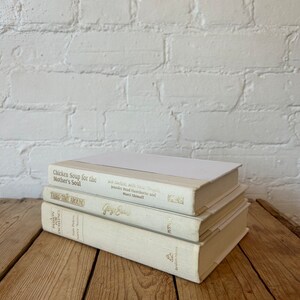 Ivory Staging Books, Decorative Book Stack, Vintage Books for Shelf ...