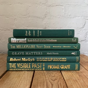 Green Staging Books, Green Prop Book Decor, Decorative Books, Green ...