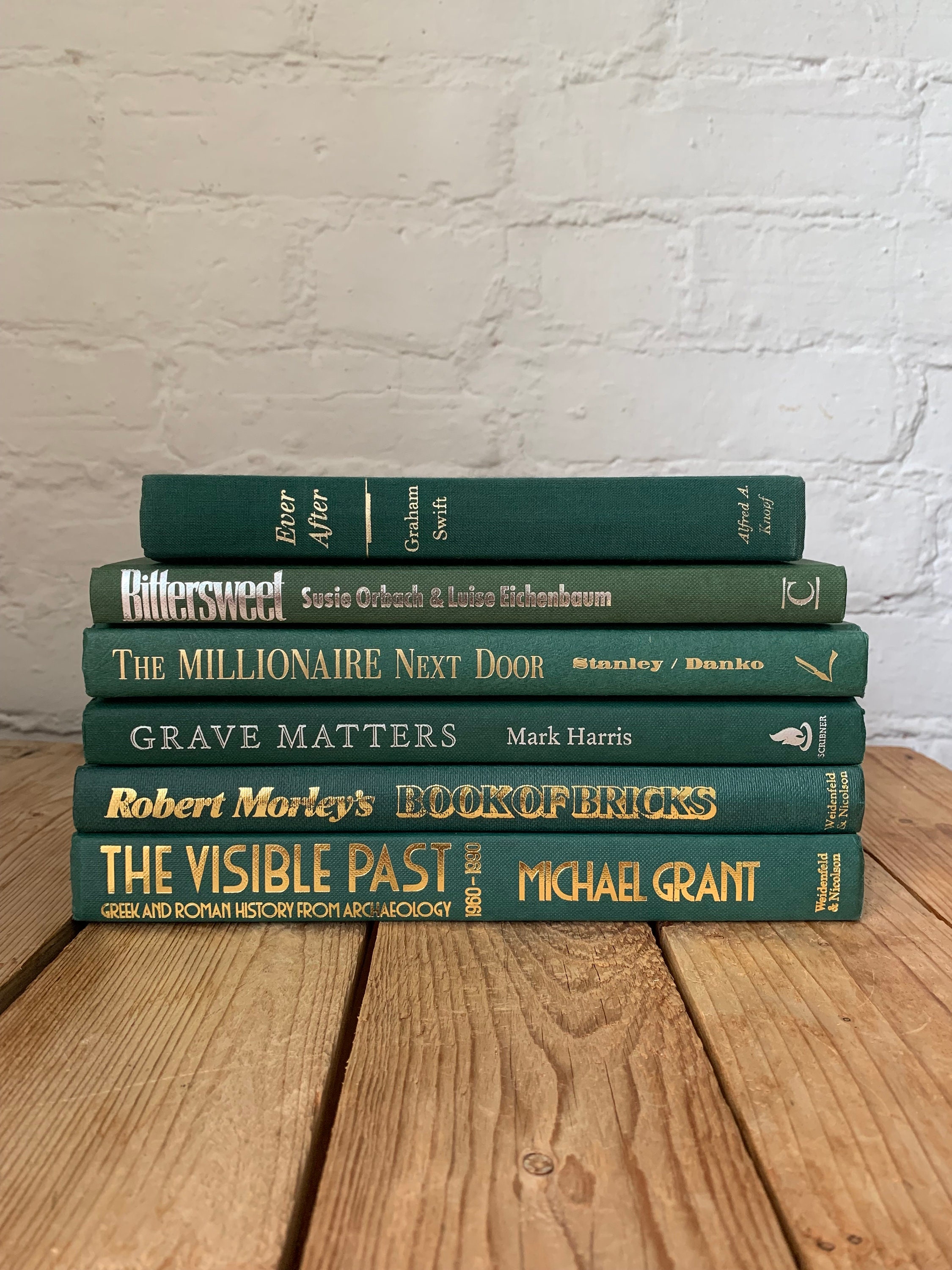 Green Staging Books, Green Prop Book Decor, Decorative Books, Green ...