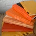 Orange Book Stack Orange Book Decor Decorative Display - Etsy