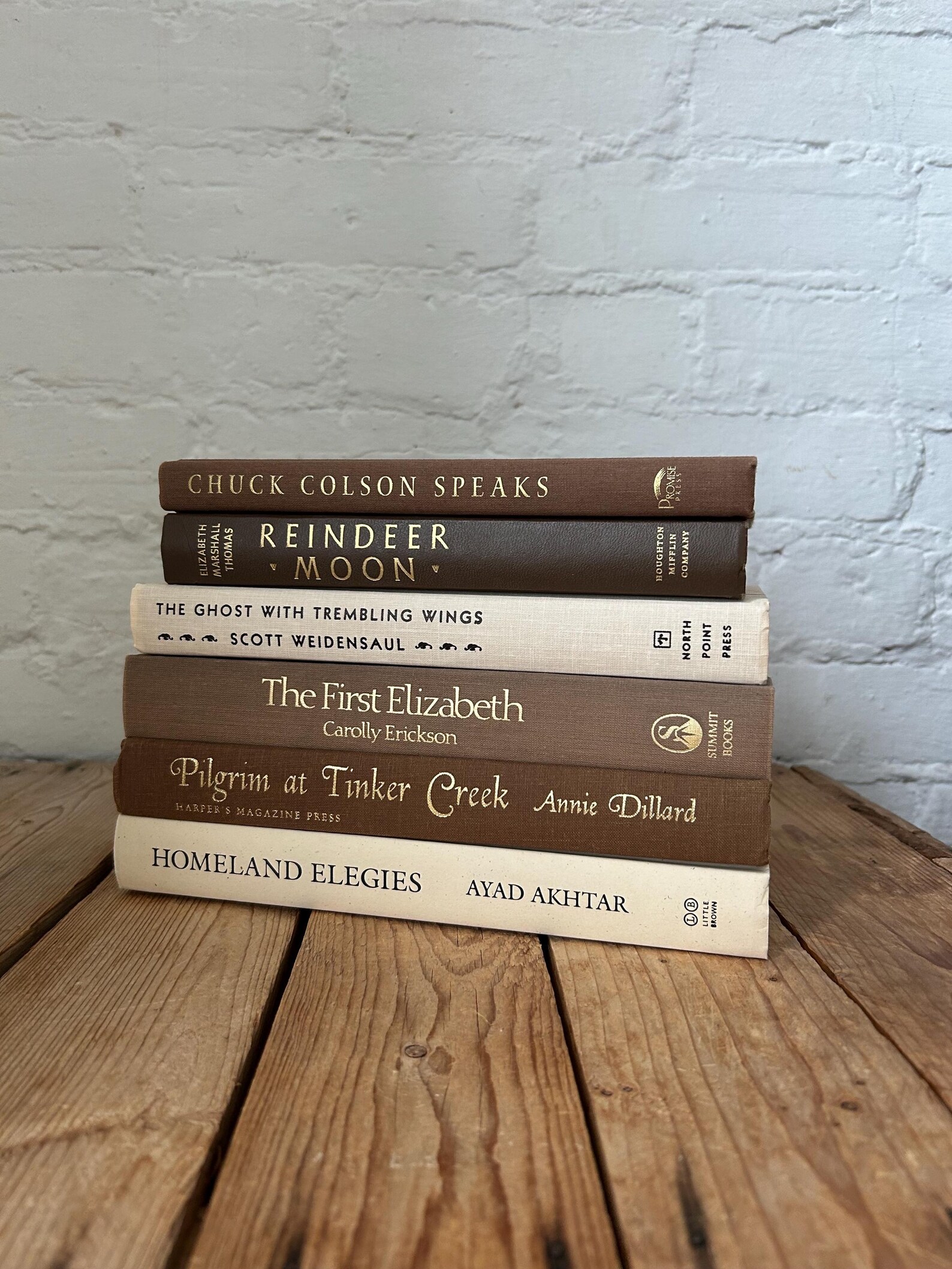 Brown Beige Black Book Stack, Bundle of Brown Themed Books, Brown Home ...