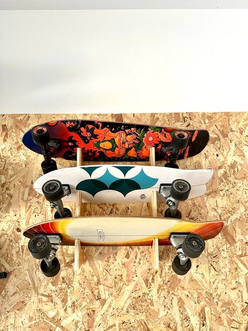 Wall 4 Skate Rack, Skate Hanger, Support, Multiple Skateboard Stand ...