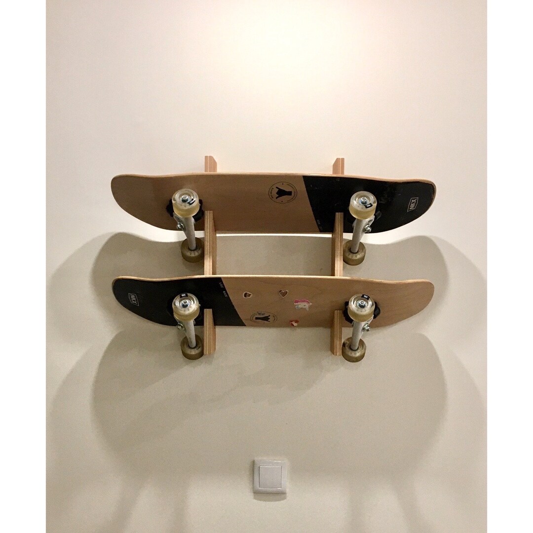 Wall 2 Skate Rack, Skate Hanger, Support, Multiple Skateboard Stand ...