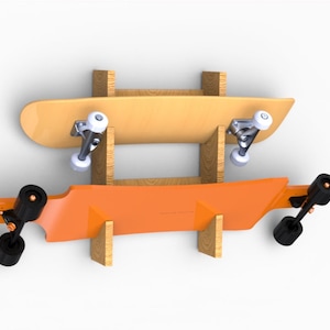 Wall 2 Skate Rack, Skateboard Hanger, Support, Multiple Skateboard ...