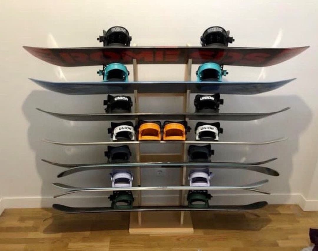 Vertical 7 Snowboard Rack, Snowboard Hanger, Support, Multiple ...