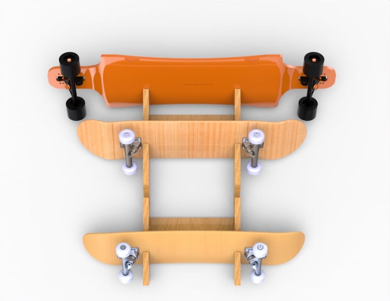 Wall 4 Skate Rack, Skate Hanger, Support, Multiple Skateboard Stand ...