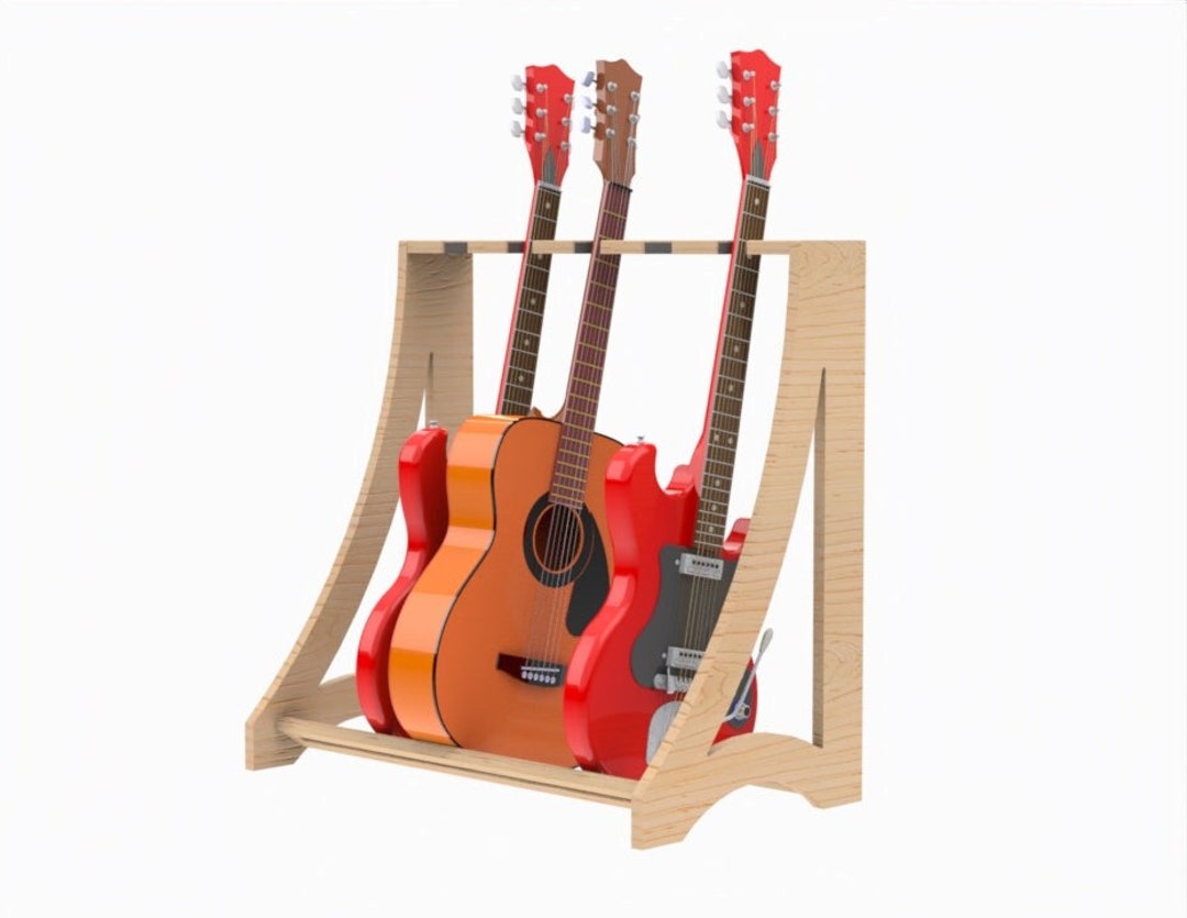 Curve Rack for 4, 5 or 6 Guitars, Stand for Guitars, Hanger, Support ...