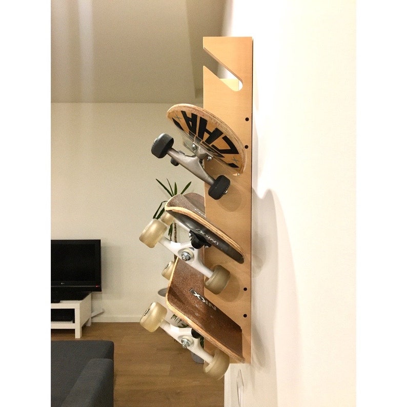 Wall 4 Skate Rack, Skate Hanger, Support, Multiple Skateboard Stand ...