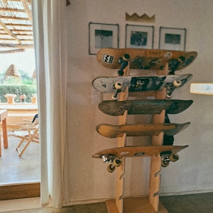 Vertical 7 Skate Rack, Skate Hanger, Support, Multiple Skateboard Stand ...