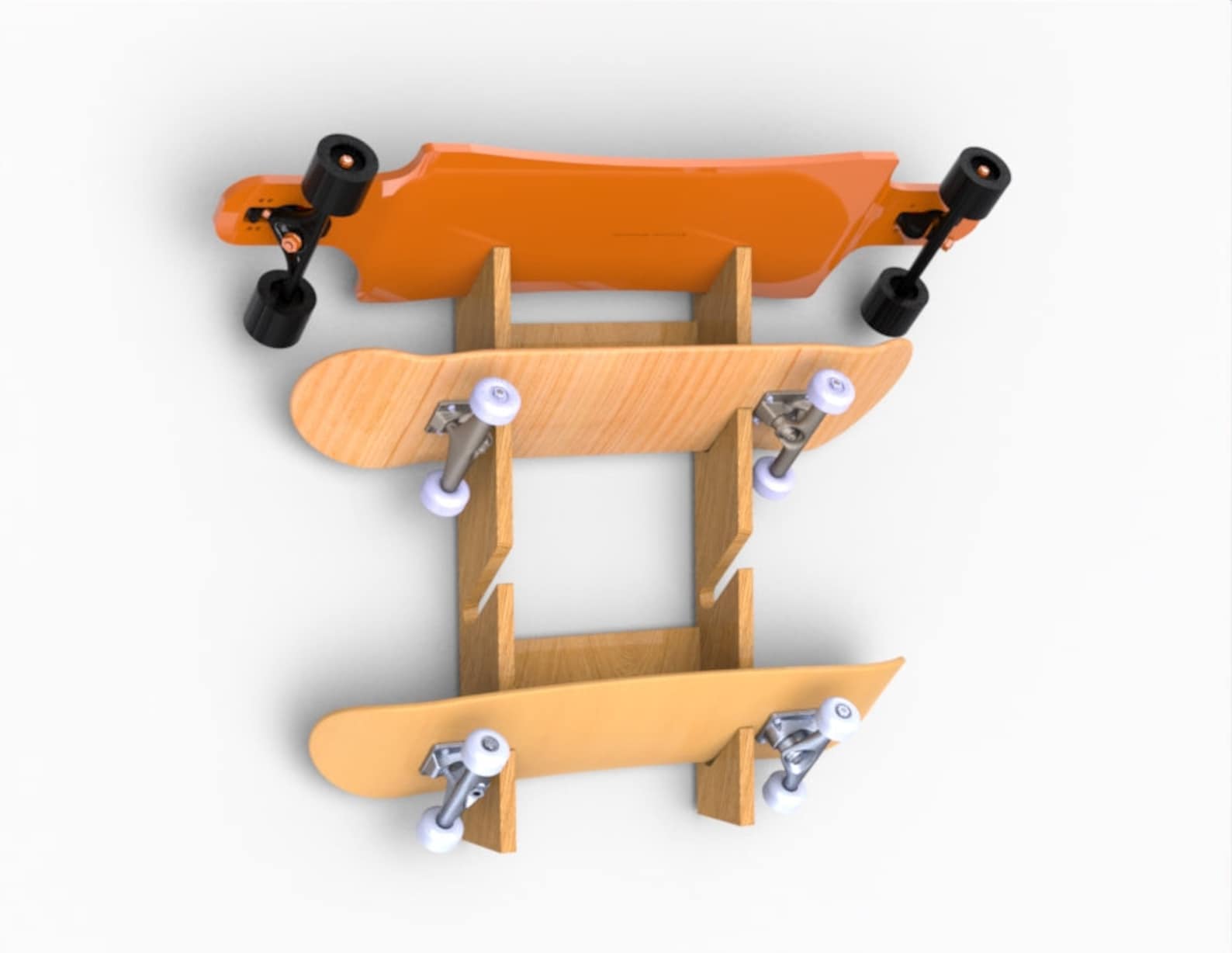 Wall 4 Skate Rack, Skate Hanger, Support, Multiple Skateboard Stand ...