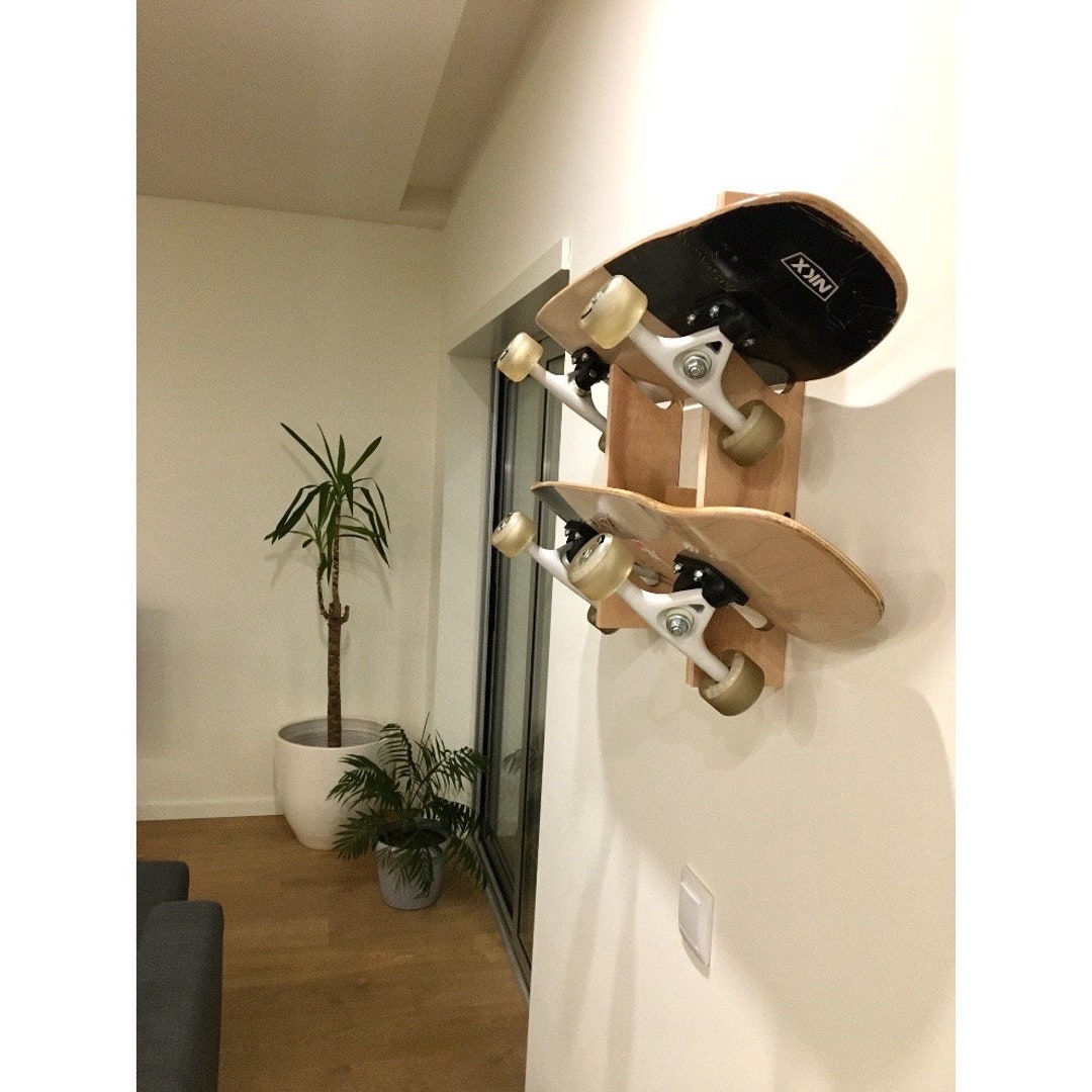 Wall 2 Skate Rack, Skate Hanger, Support, Multiple Skateboard Stand ...