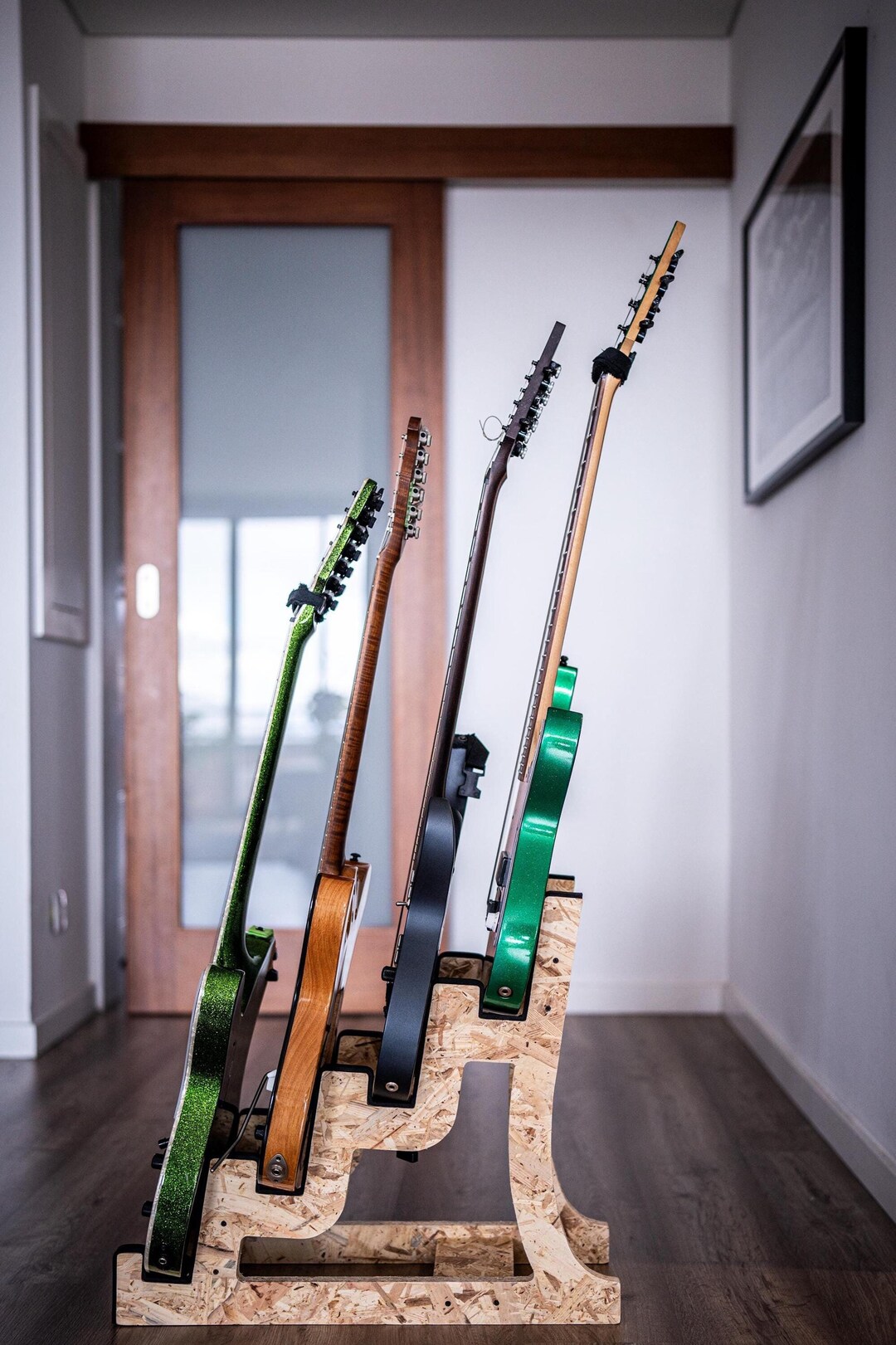 Vertical Rack for 3, 4, or 5 Guitars, Stand for Guitars, Hanger ...