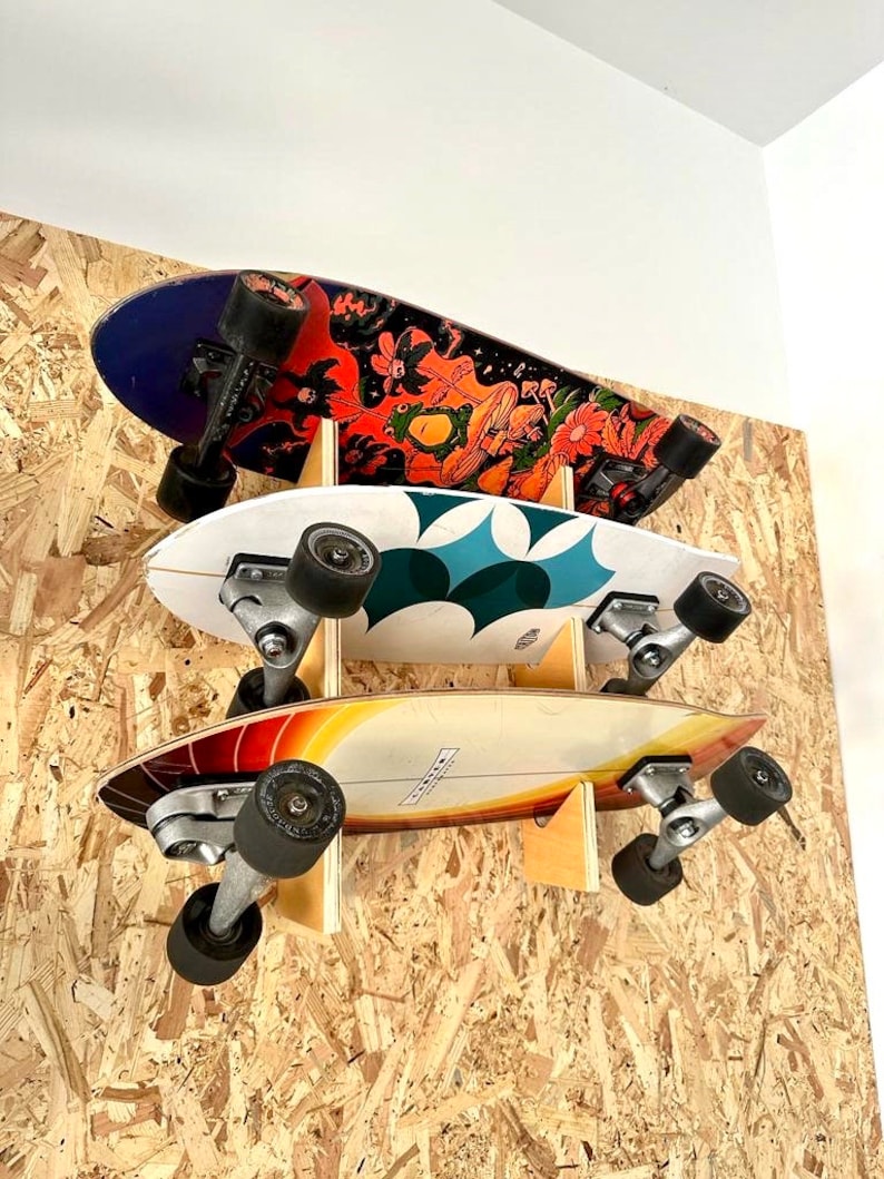 Wall 4 Skate Rack, Skate Hanger, Support, Multiple Skateboard Stand ...