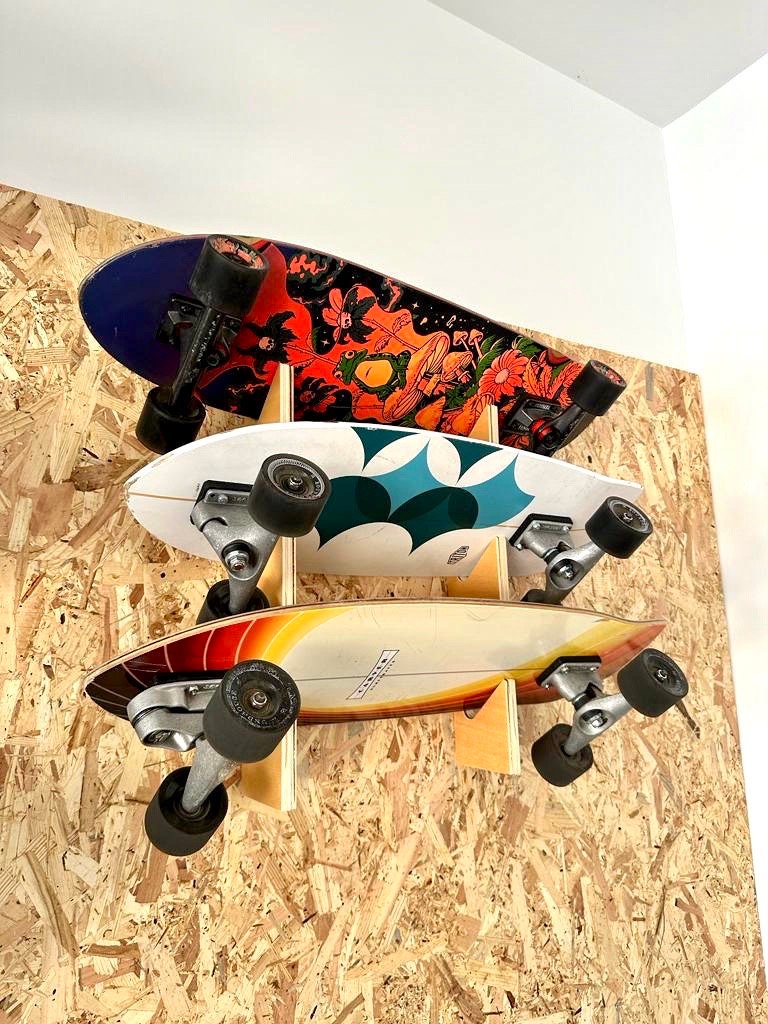Wall 4 Skate Rack, Skate Hanger, Support, Multiple Skateboard Stand ...