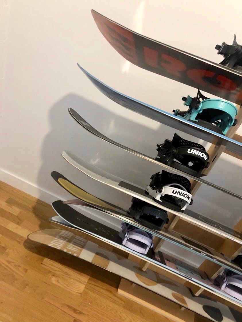 Vertical 7 Snowboard Rack Snowboard Hanger Support Multiple - Etsy ...