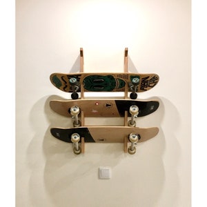 Wall 4 Skate Rack, Skate Hanger, Support, Multiple Skateboard Stand ...