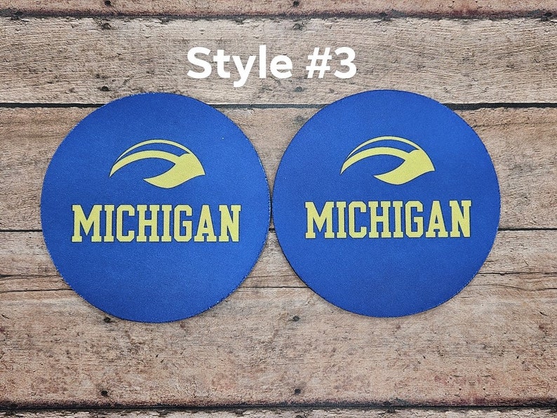 Michigan Set of 2 Coasters University of Michigan Coasters U of M ...