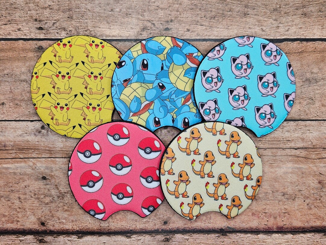 Pokemon Car Coaster Pikachu Car Coaster Squirtle Car Coaster Set ...